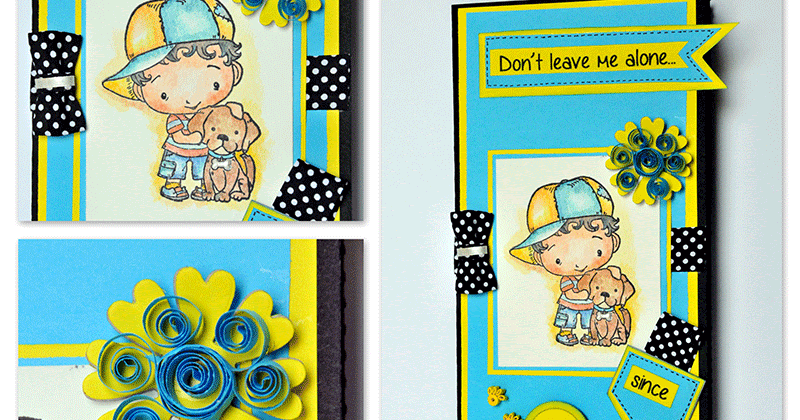 creativele: SCRAP CARD: Don't leave me alone