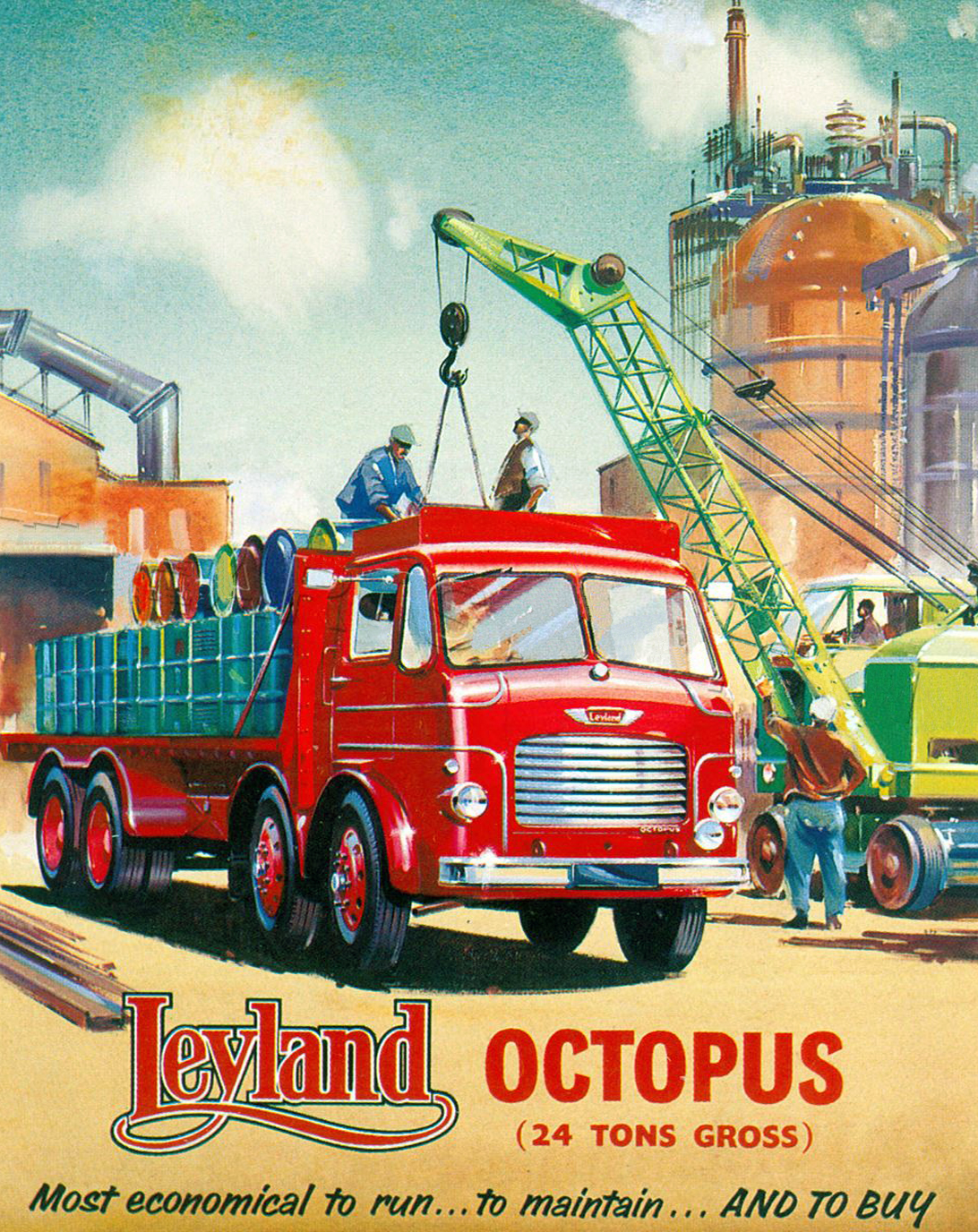 transpress nz: 1950s Leyland Octopus truck ad