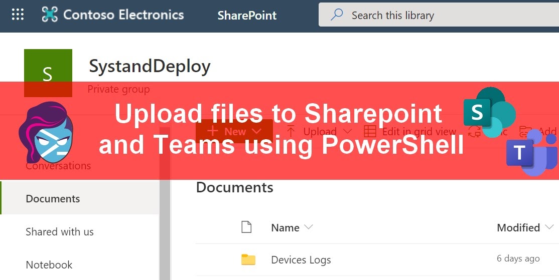 Upload files to Sharepoint/Teams using PowerShell | Syst & Deploy