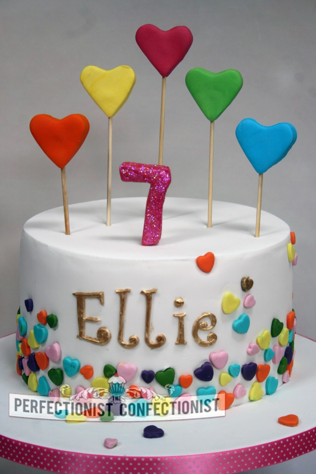The Perfectionist Confectionist: Ellie - Hearts Birthday Cake