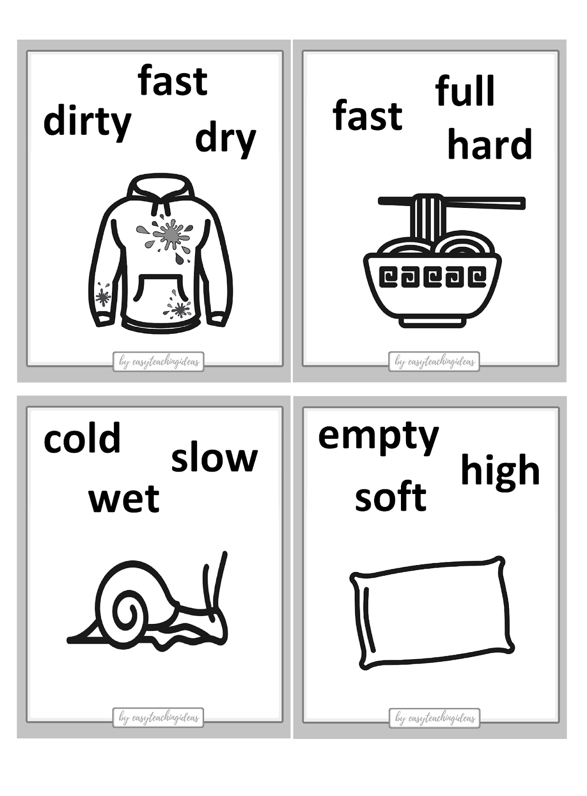 moje pomysły jak ...: Opposites - Adjectives Part 1