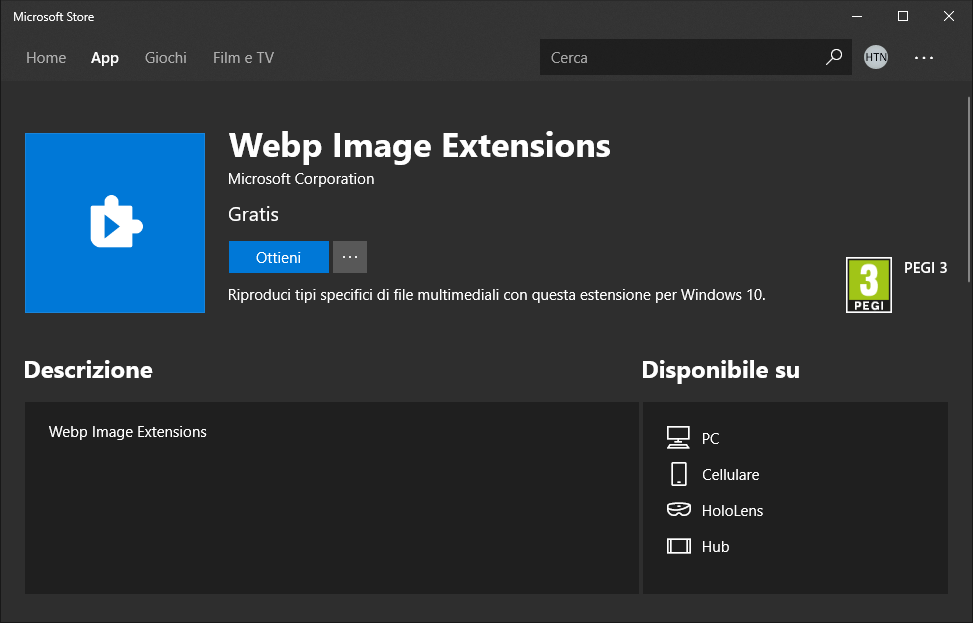 Supporto alle immagini .webP disponibile in Microsoft Edge