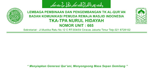 Contoh Stempel, Papan Nama dan Kop Surat Unit Biasa TK/TPA Hasil ...