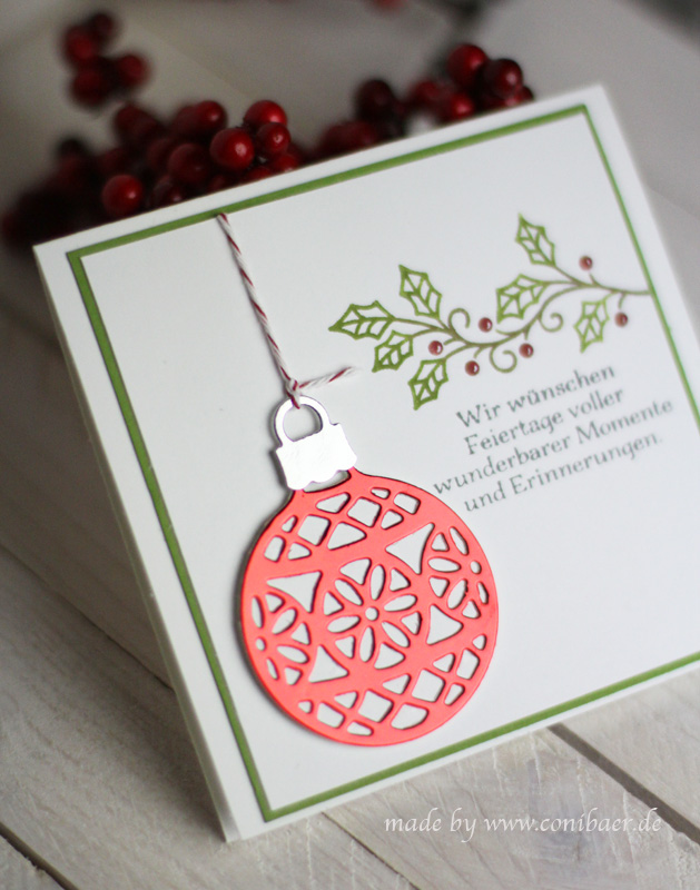 Ein rot-metallisches Ornament - { Conibaers creative desk } Constanzes ...