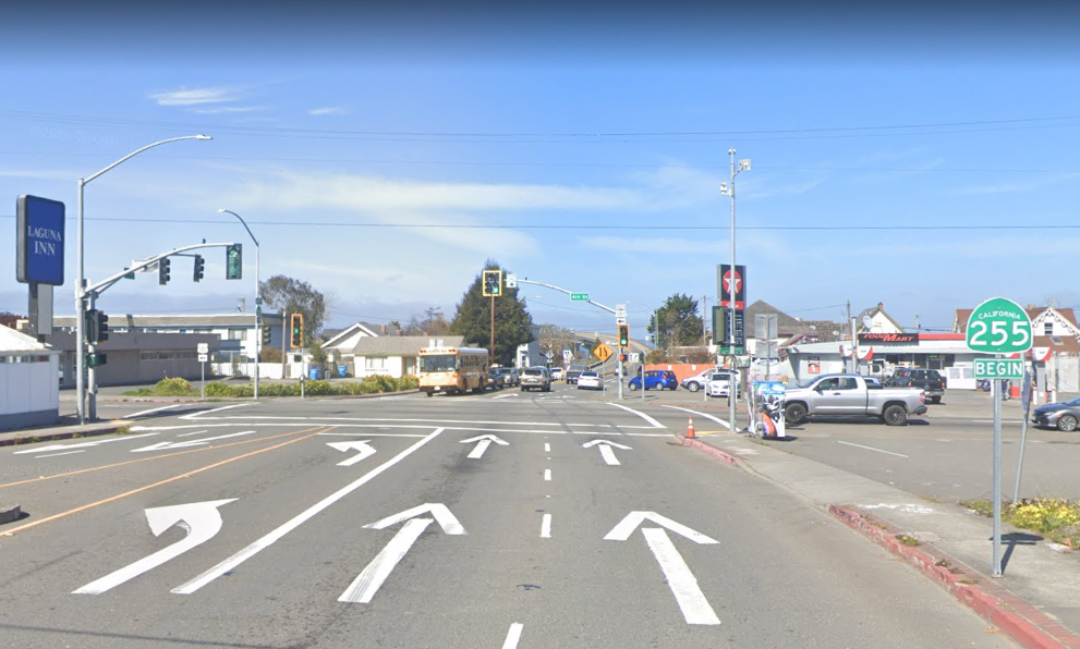 California State Route 255 and the Super-Two Freeway on the Samoa Bridge