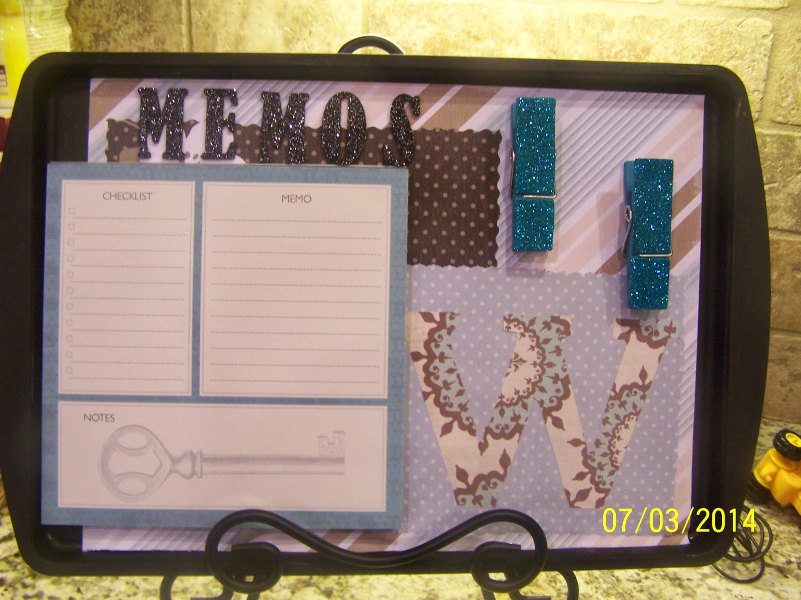 My Crafty World: DIY Memo Board