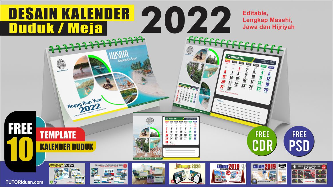 Free 10 Template Kalender Meja / Duduk Format CorelDraw dan Photoshop ...