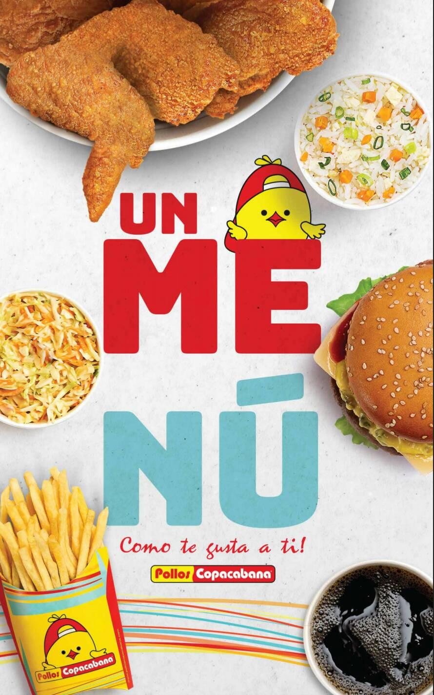 POLLOS COPACABANA : MENU -POLLOS