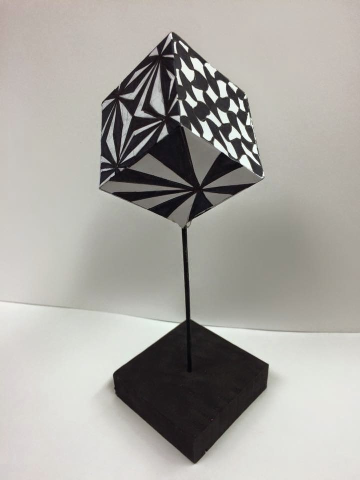 Mrs. Wille's Art Room: Advanced art - op art cubes