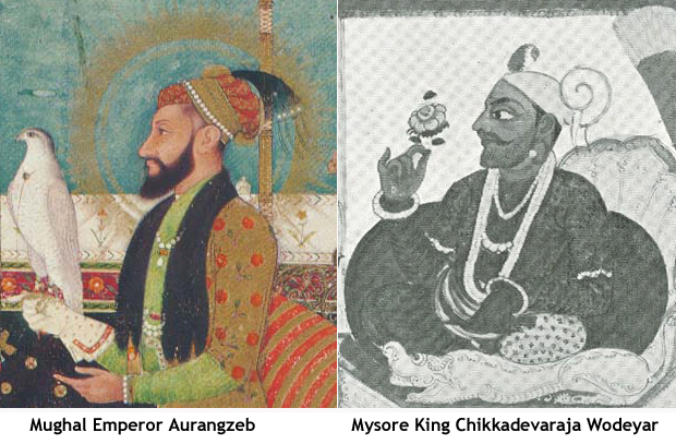 Aurangzeb’s friendly relations with Chikkadevaraja Wodeyar, Mysore ...