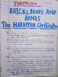 Handwritten notes of Brick, Beads and Bones- The Harappan Civilization ...