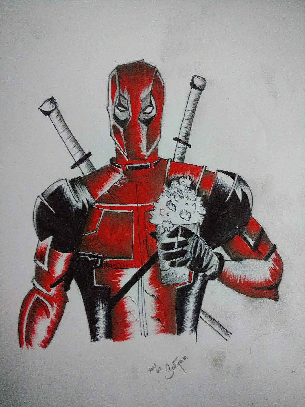 How to Draw Deadpool Easy Step by Step Drawing lesson - ProArt By Satyam