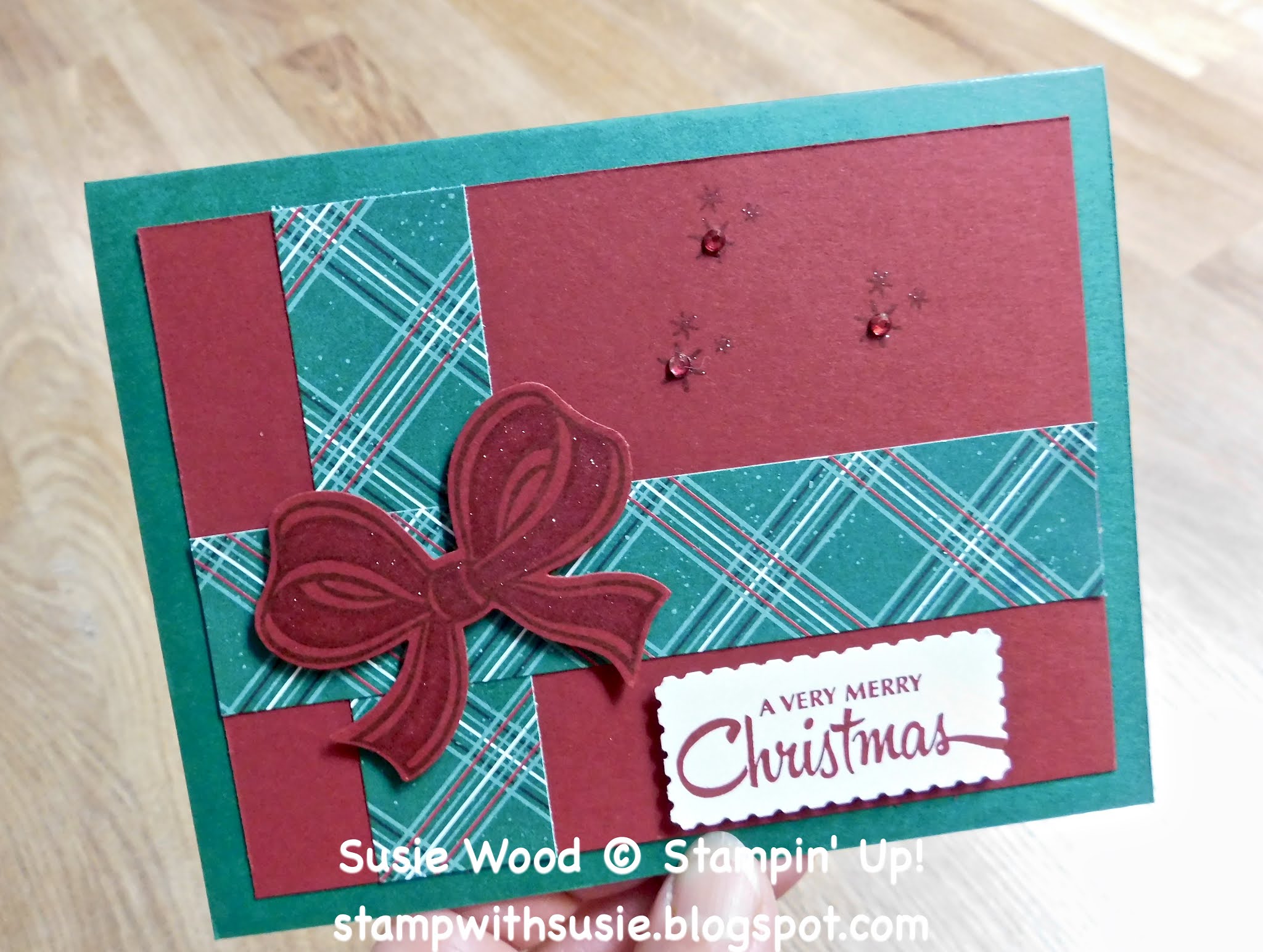 Stamp with Susie: Gift Wrapped Bundle- Christmas card