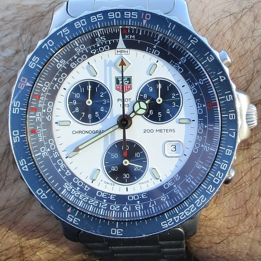 TAG HEUER ENTHUSIAST: OWNED: TAG Heuer Pilot Quartz Chronograph