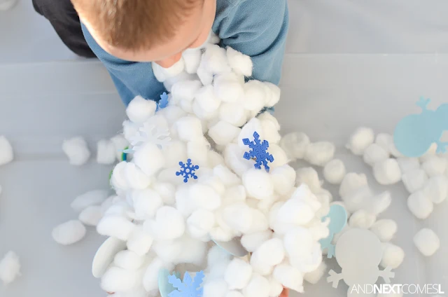 Winter Sensory Bin | And Next Comes L - Hyperlexia Resources