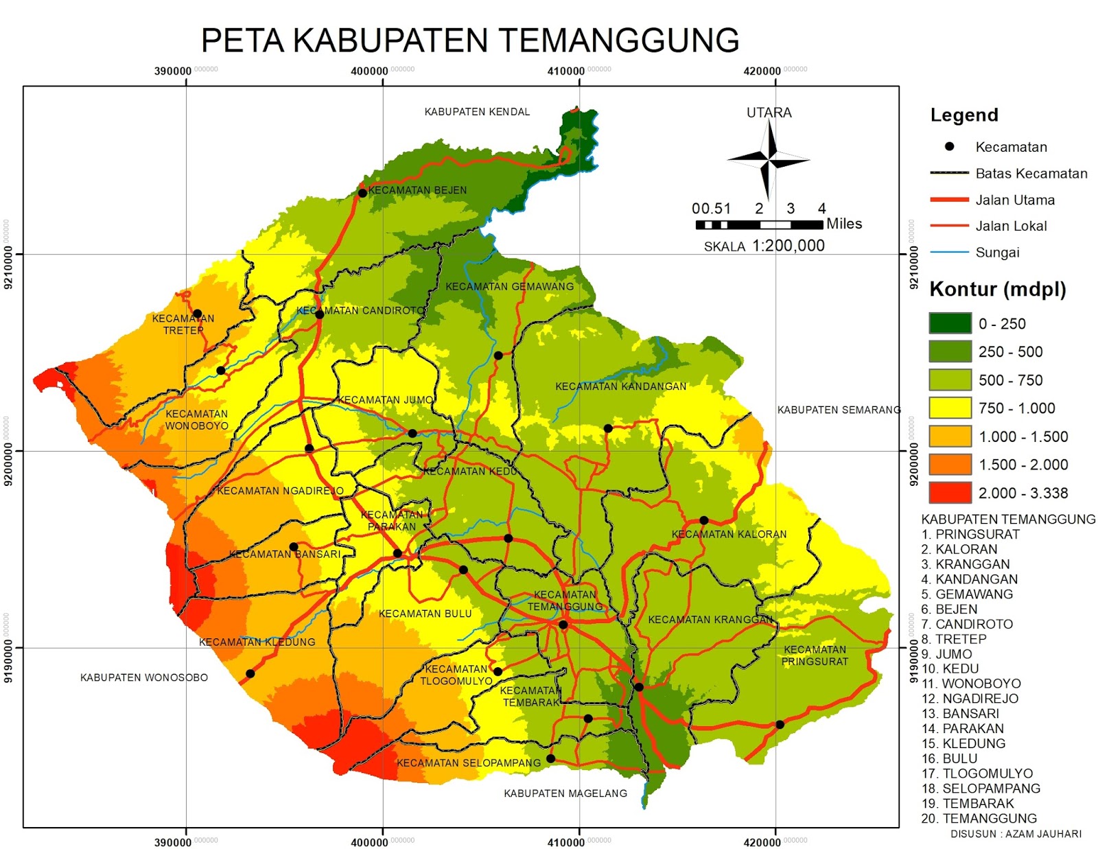 PETA KABUPATEN TEMANGGUNG