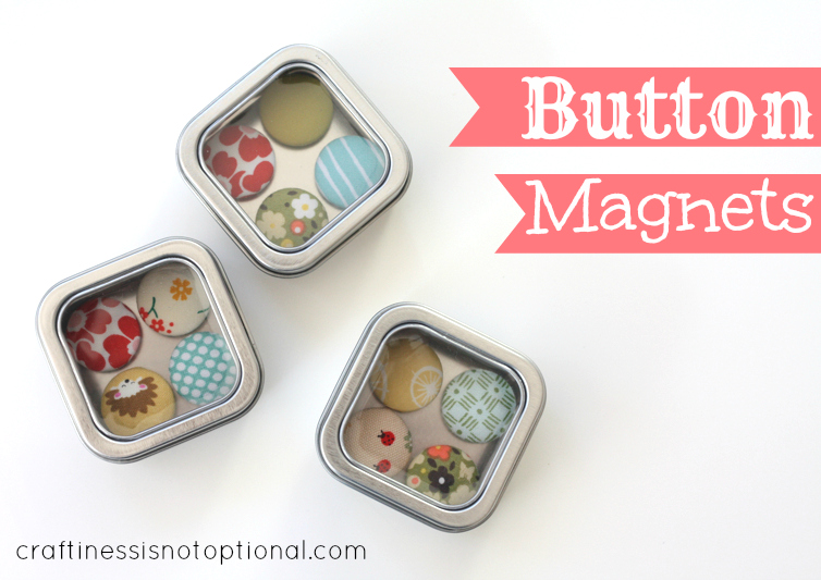 button magnets and a covered button tutorial