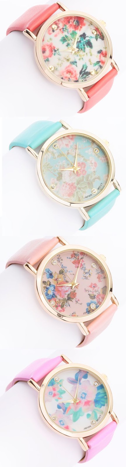 Pastel floral watches - Fashiontrends4everybody