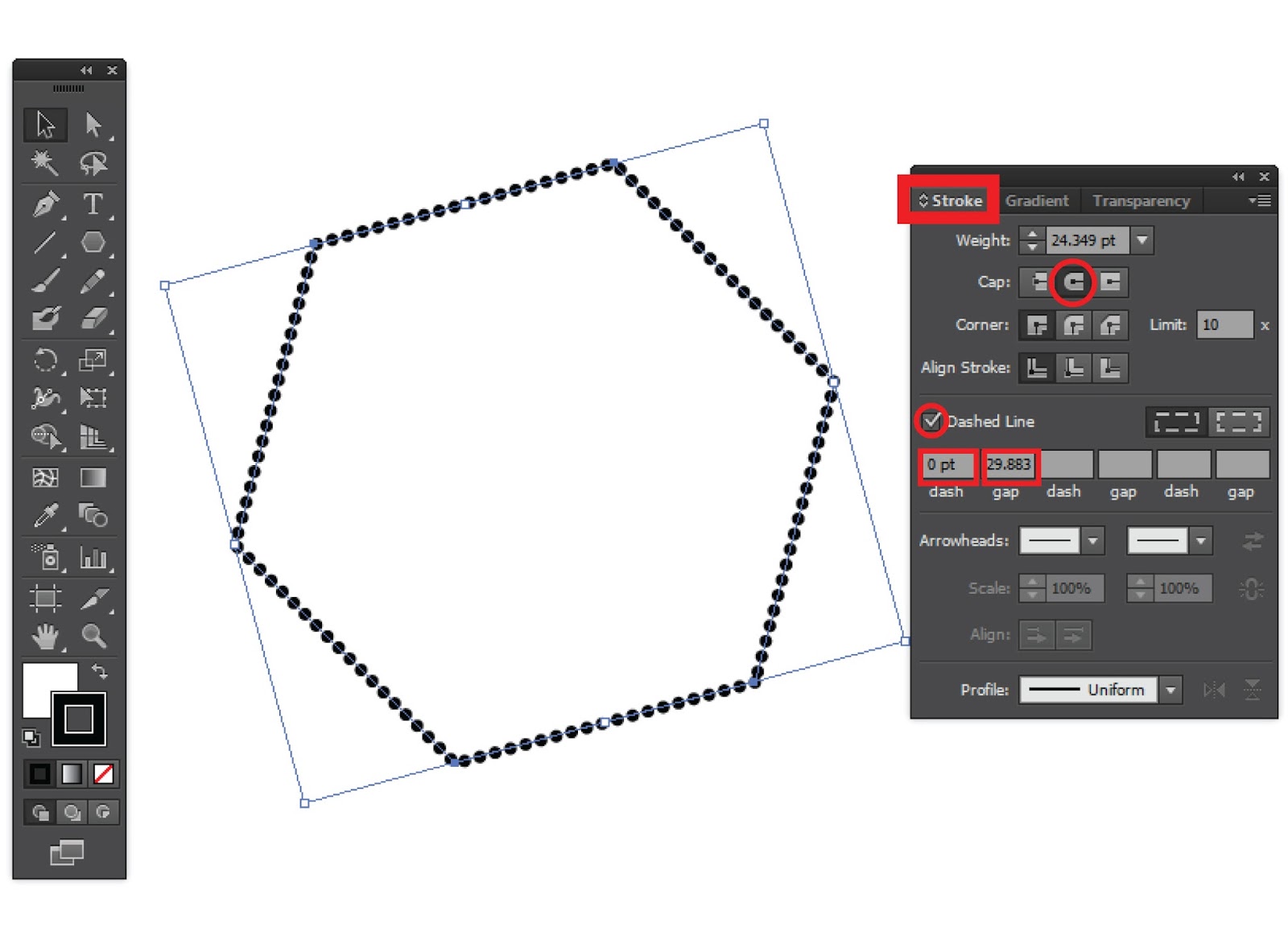 How To Make Dotted Lines Or Stroke In Illustrator Bijutoha Design how-to-make-dotted-lines-or-stroke-in-illustrator-bijutoha-design
