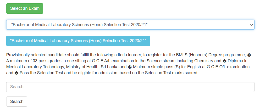 Results Released Selection Test Bachelor of Medical Laboratory Science ...