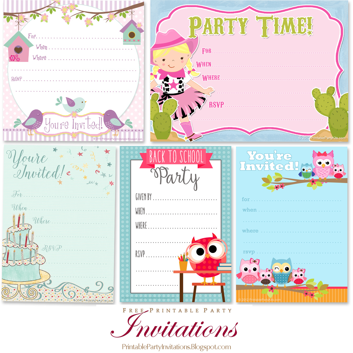 Welcome! | Free Printable Party Invitations