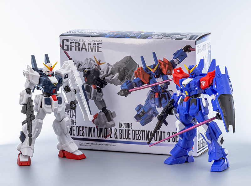 REVIEW Mobile Suit Gundam G-Frame EX04 Blue Destiny Unit 2 & Blue Destiny Unit 3 Set, Bandai ...
