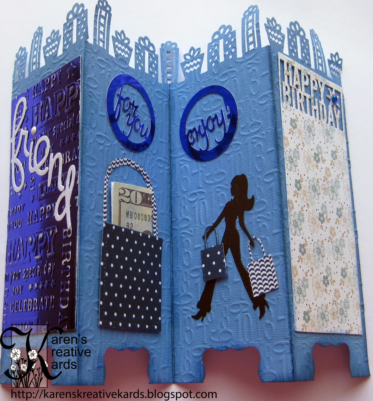 Karen's Kreative Kards: Happy Birthday Friend Screen Divider Card