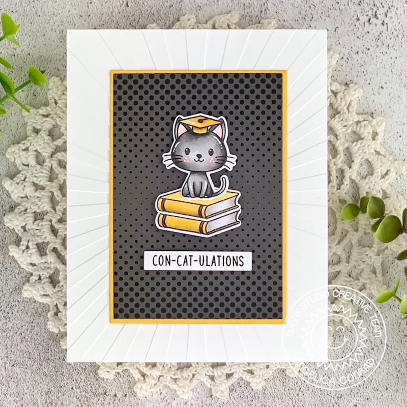 Sunny Studio: Grad Cat Cards with Angelica and Mindy