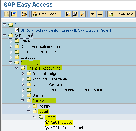 SAP - FICO MODULE LEARNING: Create Main Asset Master