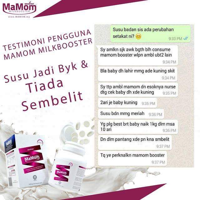 Mamom Milk Booster Tablet Penambah Susu Badan Terbaik