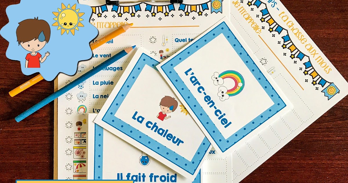 French weather activities - Le Temps Activities Scavenger Hunt Game ...