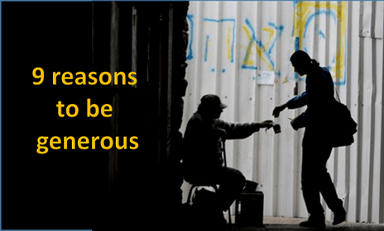9 reasons to be generous