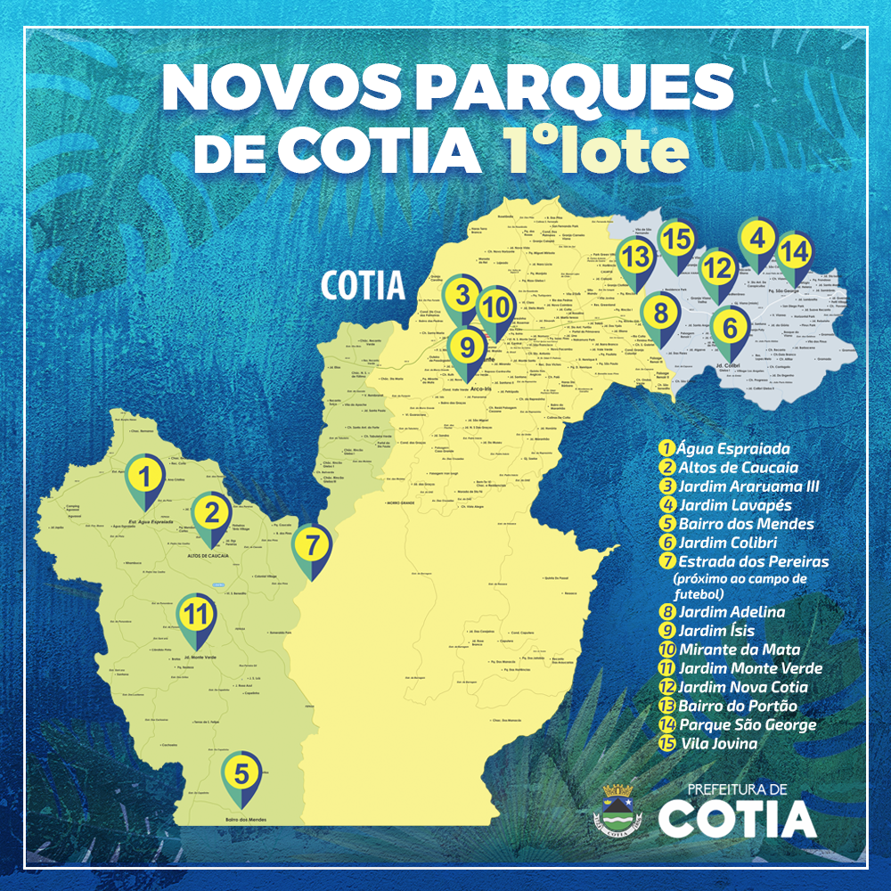 Prefeitura de Cotia autoriza o início da construção de 15 áreas de ...