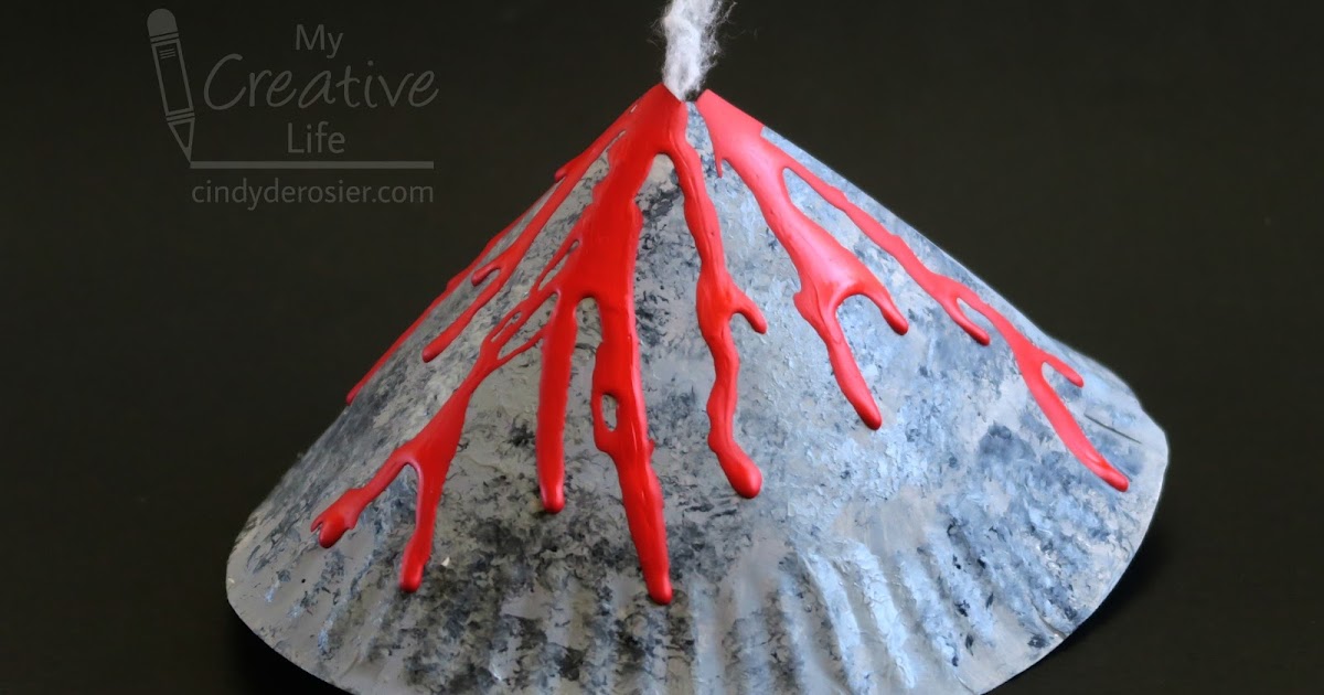 Cindy deRosier: My Creative Life: Paper Plate Volcano