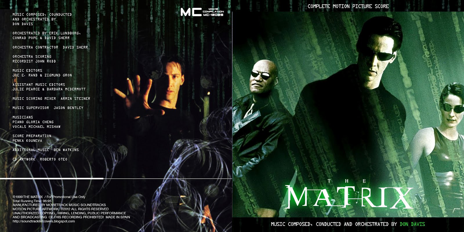 Soundtrack List Covers: The Matrix Complete (Don Davis)