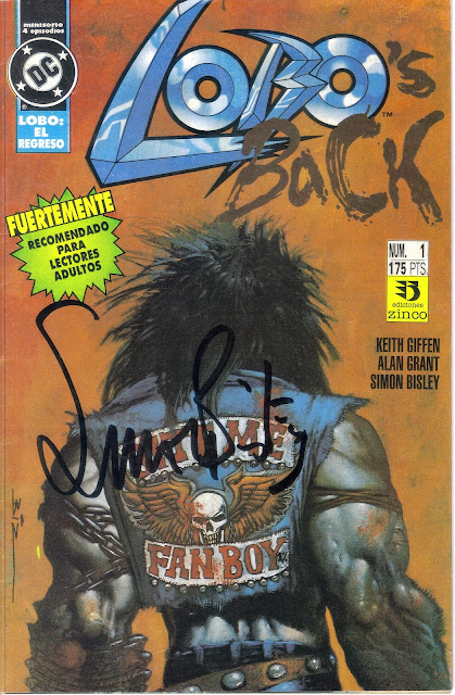 Comics firmados por sus autores: Lobo´s back 1 por Simon Bisley