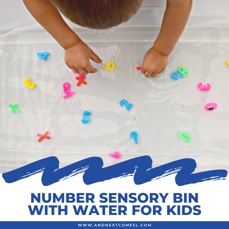Number Sensory Bin with Water for Kids | And Next Comes L - Hyperlexia ...