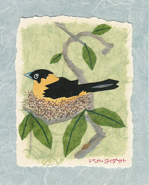 My Owl Barn: Japanese Paper Collages by Rebecca Ridout of Gnarly Cat