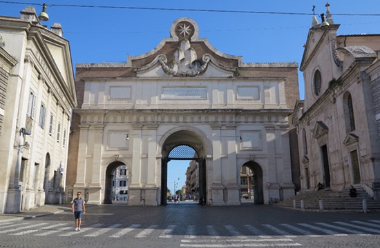 romanoimpero.com: PORTA FLAMINIA (Porte Aureliane)