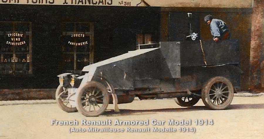 Armored Cars in the WWI: French Renault Armored Car, Model 1914. Saint ...