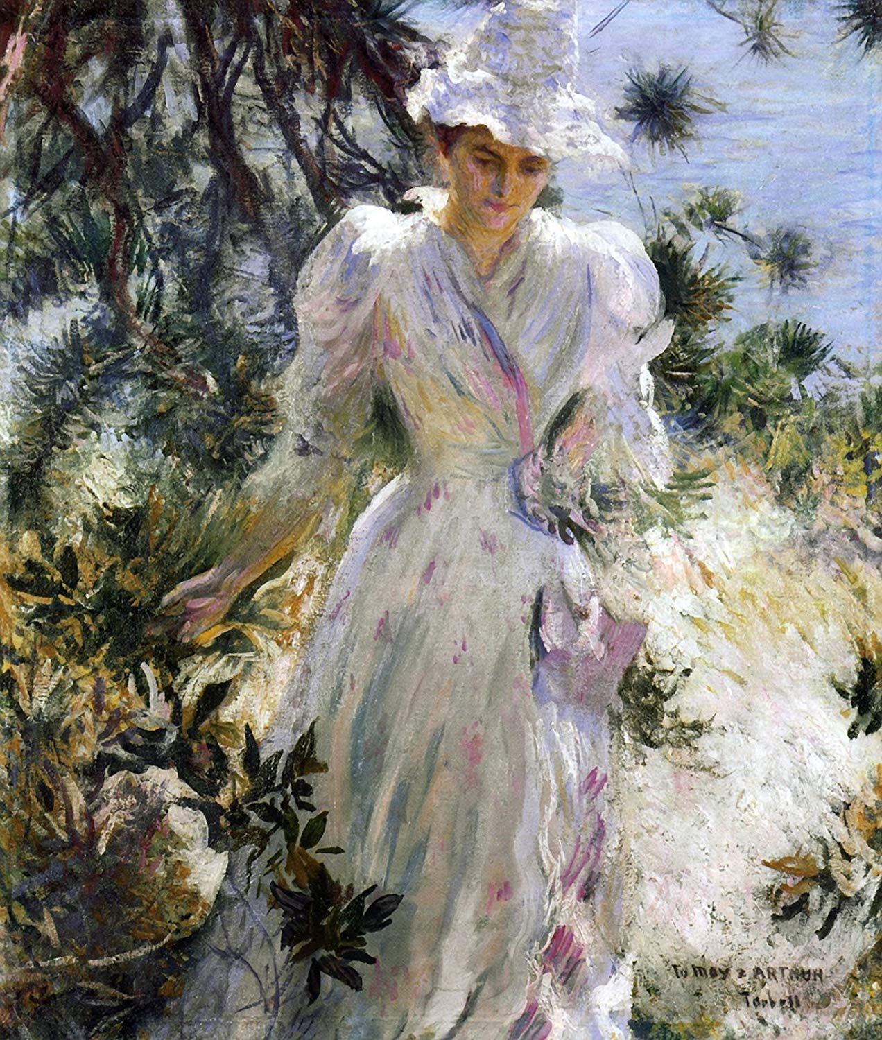 Edmund C. TARBELL (1862-1938) | Catherine La Rose ~ The Poet of Painting