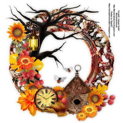 Escape From Reality Blog: FTU 'Autumn Sprite' Cluster Frames LMB