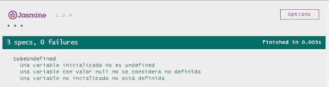 Jasmine. Matchers (I) - toBe, toEqual, toMatch, toBeDefined ... Jasmine. Matchers (I) - toBe, toEqual, toMatch, toBeDefined ...
