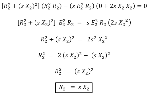 Maximum Torque Condition of Induction Motor & Expression