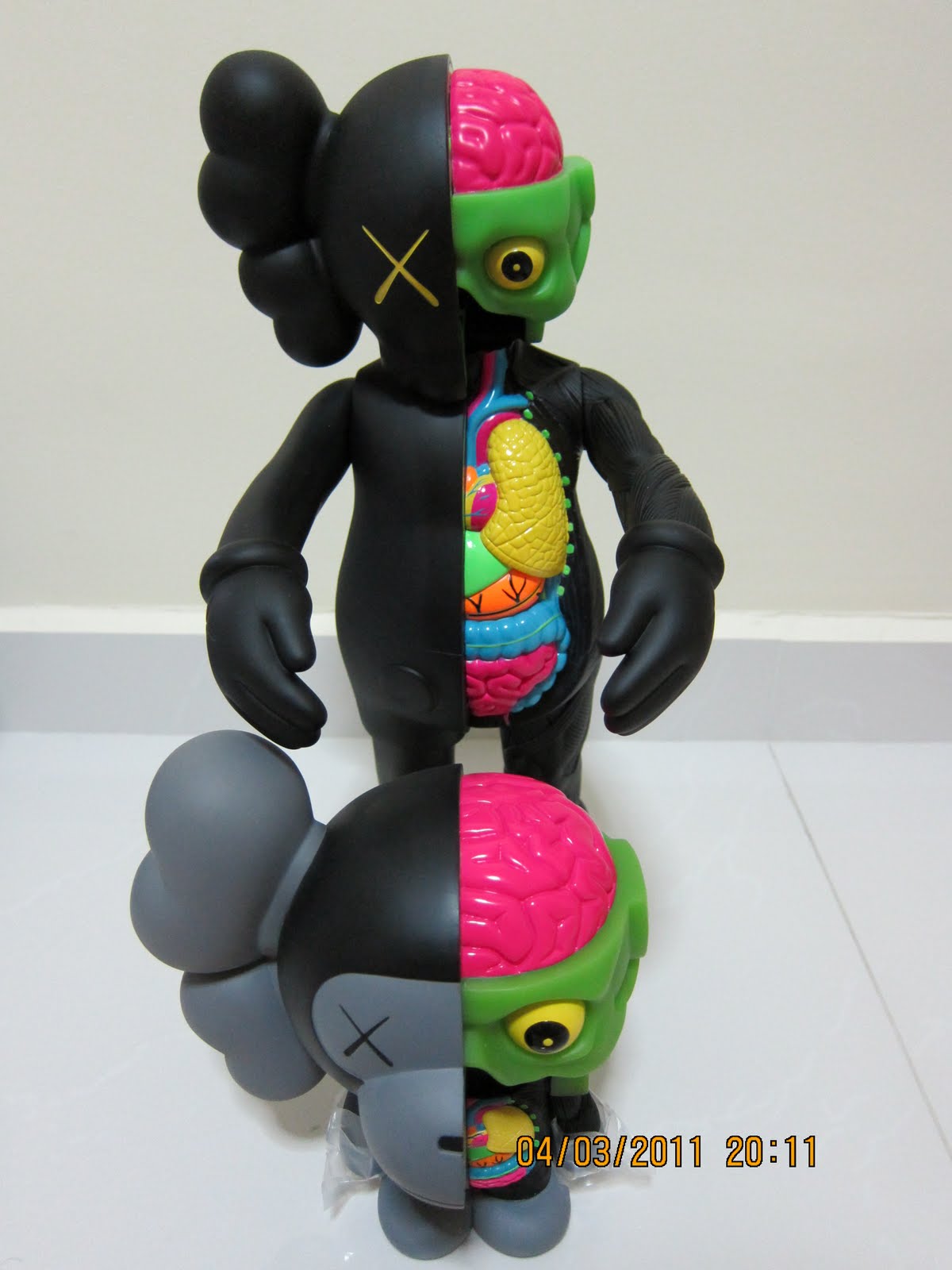 Lulu Loves Be@rbrick: KAWS x Bape Black Dissected Baby Milo