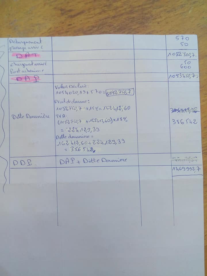 Exercice Corrigée de Techniques Logistiques du commerce International ...