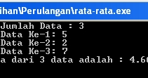 Die Santo Blog: Program Mencari Nilai Rata-Rata dari Beberapa Bilangan ...