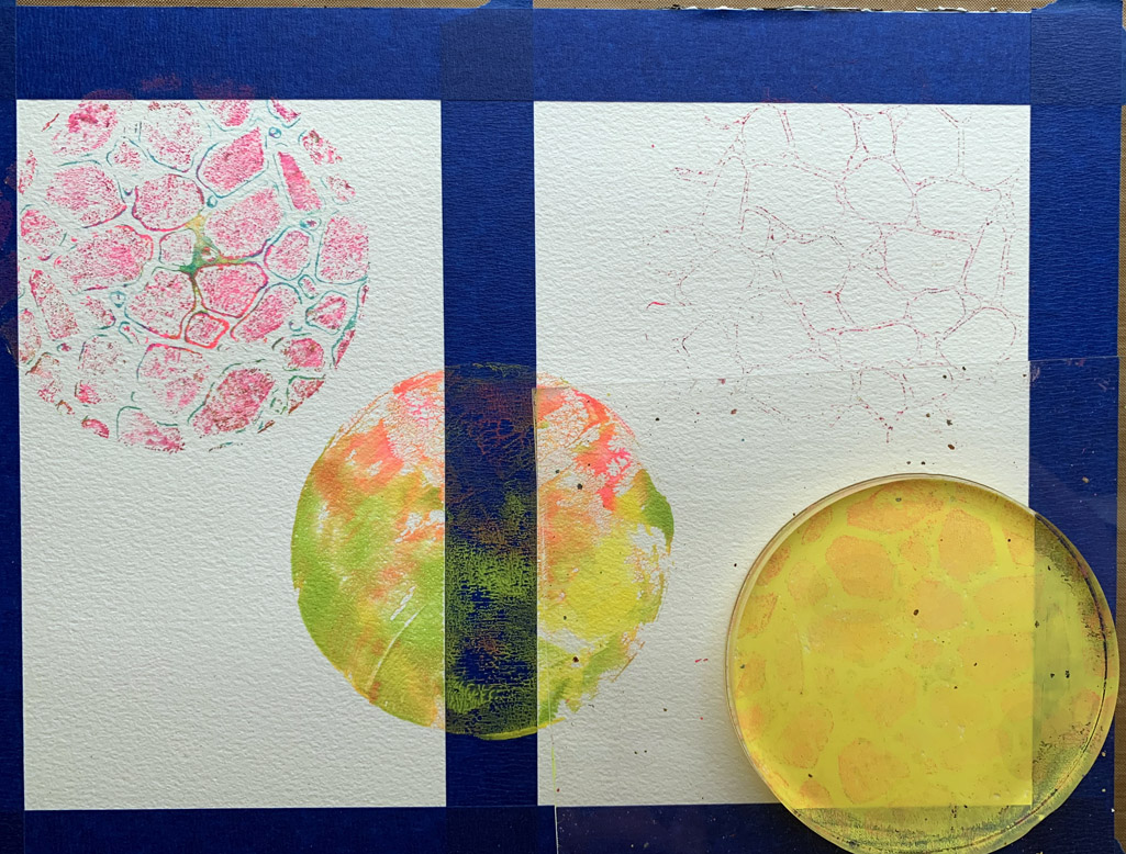 Painting Gel Prints With ZenART Brushes