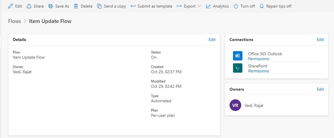 How to stop a Power Automate flow