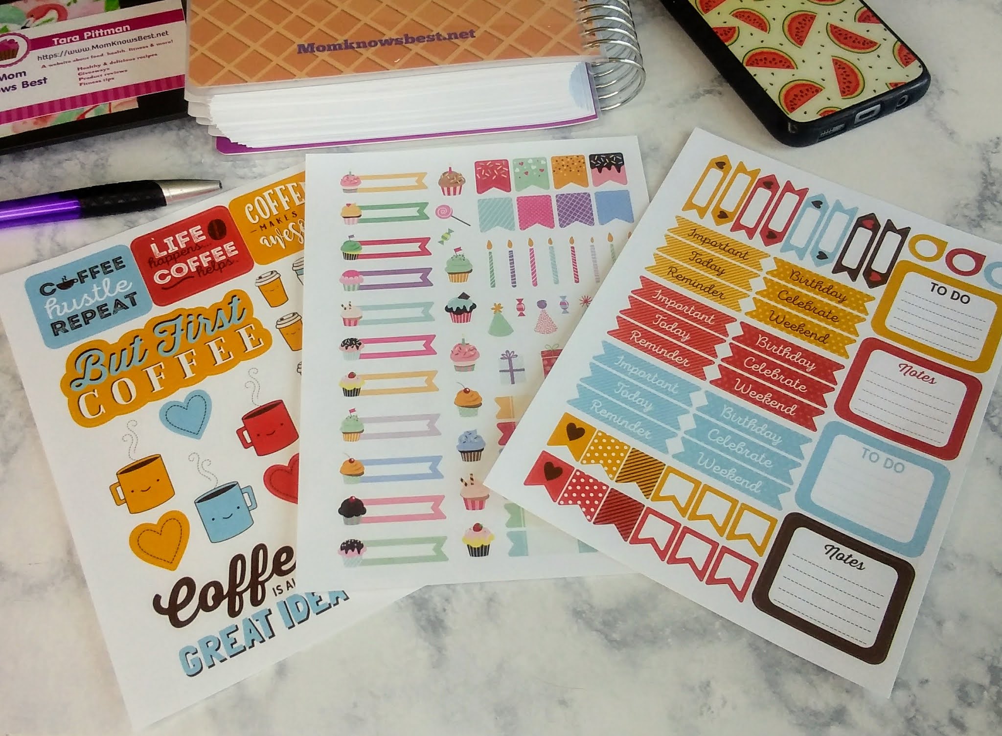 Select what you want in your custom planner